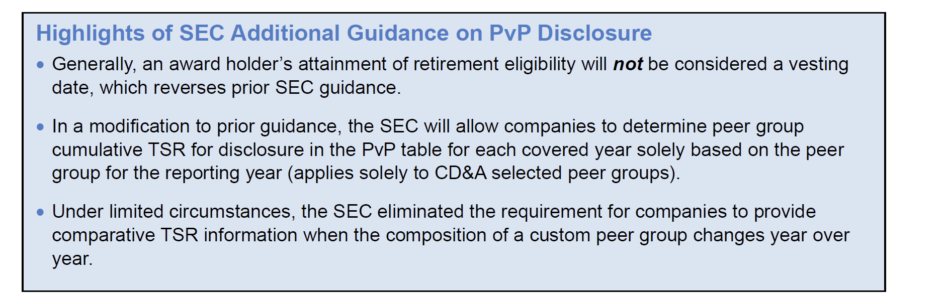 SEC Issues Additional Guidance on Pay Versus Performance Disclosure ...